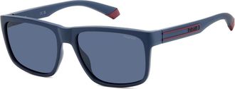 Polaroid Homme, Accessoires, Bleu, Taille: 57 MM Lunettes de soleil