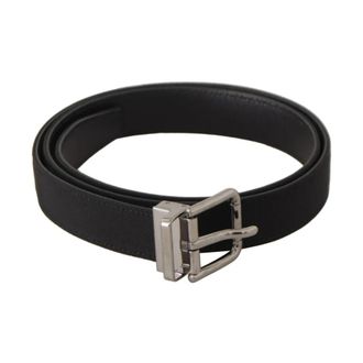 Dolce & Gabbana Grosgrain-G&uuml;rtel mit Metallschnalle - - Accessories - Herren - Schwarzk - ONE SIZE