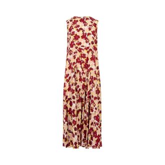 Marni Femme, Robes, Multicolore, Taille: 40 FR Robe Maxi Imprim&eacute;e en Cr&ecirc;pe de Chine de Soie