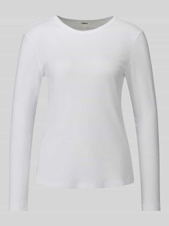 s.Oliver Red Label Slim Fit Langarmshirt aus reiner Baumwolle