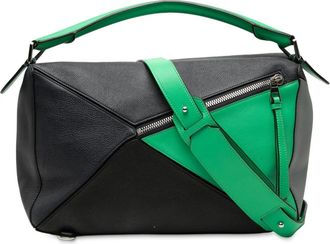 Loewe Hobo Bags - Large Multicolor Calfskin Puzzle Satchel - Gr. unisize - in Schwarz - f&uuml;r Damen