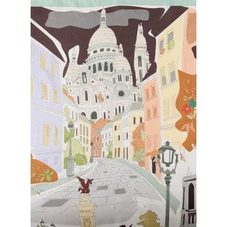 Au Printemps Paris Carr&eacute; imprim&eacute; de soie