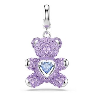 Swarovski Idyllia Charm, Verschiedene Schliffe, Teddy, Violett, Rhodiniert