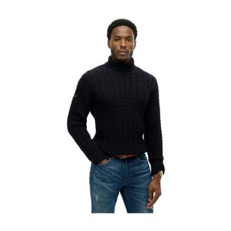 Superdry Homme, Pulls, Noir, Taille: S Jacob Turtleneck
