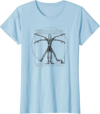 Dungeons & Dragons Mind Flayer Vitruvian Man Vintage Sketch T-Shirt
