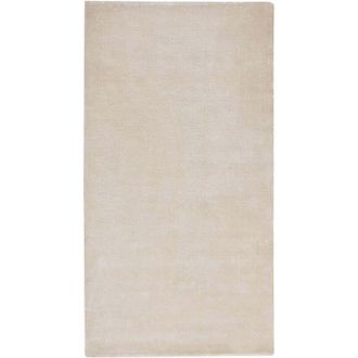 Beliani Beliani - Tapis de Salon Bureau Moderne en Soie Artificielle 80 x 150 cm Beige Clair Gesi ii