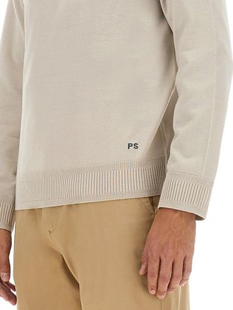 Paul Smith Embroidered Logo Merino Wool Sweater - White