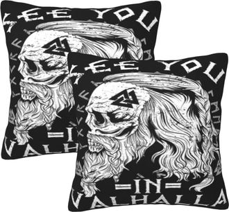 Generic Odin Wikinger Symbol Der Nordischen Heidnischen Mythologie 2Er Set Kissenbezug Dauerhaft Sofakissenbezug S&uuml;&szlig;e Kissen-Bezug F&uuml;r Outdoor B&uuml;ro Schlafzimm