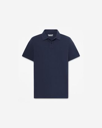 Timberland Oyster River Kurzarm-Polohemd in regul&auml;rer Passform f&uuml;r Herren in Dunkelblau, Herren, Blau, Gr&ouml;&szlig;e