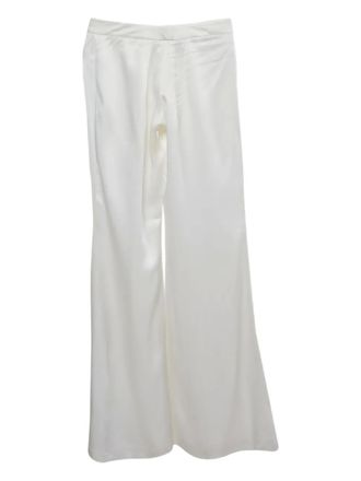 Balmain pantalon en satin - Blanc
