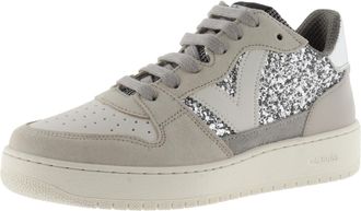 Victoria Low-Top Madrid Glitter & Spaltlederteile & Metallic-Ferse 1258261 für Damen Plata 36