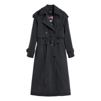 Desigual Femme, Manteaux, Gris, Taille: 44 FR Chaq Trench Reprise