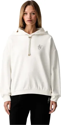 Liu Jo Femme, Sweatshirts et sweats &agrave; capuche, Beige, Taille: 42 FR SweaT-shirt &agrave; capuche
