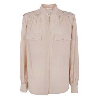 Chlo&eacute; Pokets Classic Turtle Neck Shirt - - Blouses & Shirts - Damen - Rosa - L