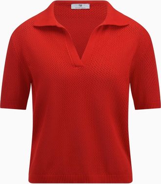 Peter Hahn Polo-Pullover Peter Hahn rot