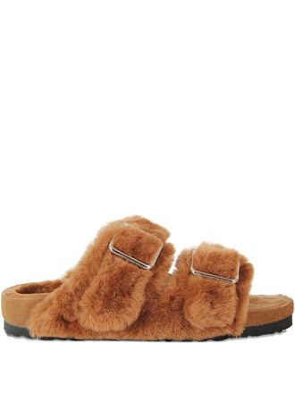 Birkenstock chaussons Arizona à boucle - Marron