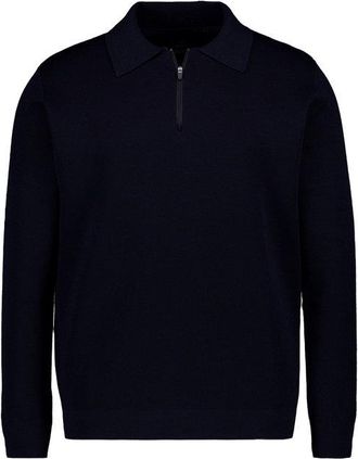 Boggi Milano Herren Troyer blau Merinowolle unifarben