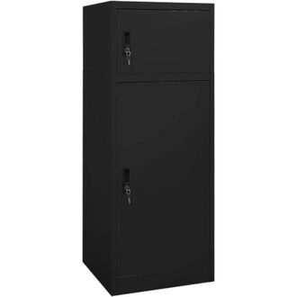 vidaXL Armoire &agrave; selles Noir 53x53x140 cm Acier - Vidaxl
