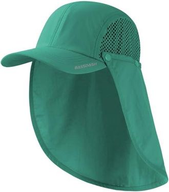 Bassdash UPF 50 + Casquette de pêche Pliable Casquette de Baseball avec Couvercle de Cou Amovible Portable pour Hommes et Femmes randonnée de Golf