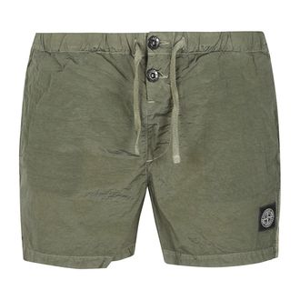 Stone Island Homme, Maillots de bain, Vert, Taille: M Logo Patch Swim Short