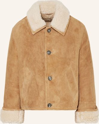 Ami Ami Paris Lederjacke braun