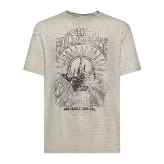 Golden Goose Homme, Tops, Gris, Taille: XL T-shirt en jersey avec imprim&eacute; vintage