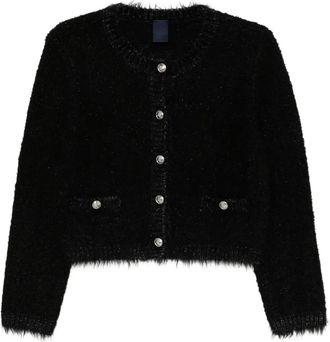 Juun.J cardigan à boutons logo - Noir