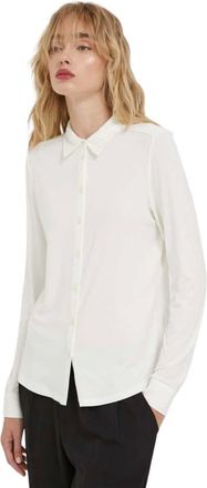 Marc O'Polo Femme, Blouses et Chemises, Blanc, Taille: 42 FR Blouse boutonn&eacute;e &agrave; manches longues