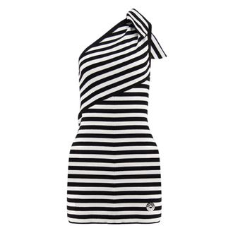 Patou Asymmetrisches Streifenkleid - - Dresses - Damen - Mehrfarbig - M