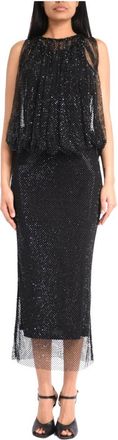 Sportmax Femme, Robes, Noir, Taille: 40 FR Robes