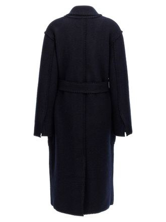 Max Mara Womens Blue Wool Coat Clothing