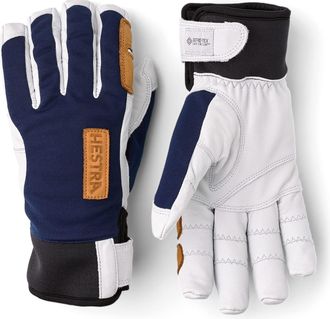 Hestra Ergo Grip Active Wool Terry Blau, Gore-Tex Fingerhandschuh, Gr&ouml;&szlig;e 11 - Farbe Navy - Offwhite