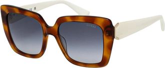 Guess Lunettes de soleil carr&eacute;es en plastique avec logo imprim&eacute; - Femme - Accessoires - Multicolore - Taille: 53 MM