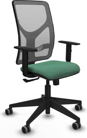 Piqueras y Crespo Telearbeitsstuhl mit 1D-Armlehnen, h&ouml;henverstellbare Lendenwirbelst&uuml;tze, ausgestattet mit 3 Positionen und Schneidschaum, mit Rollen von 65 mm, Parket