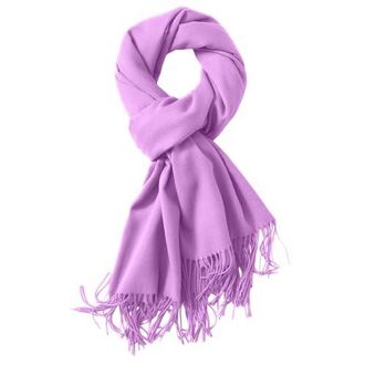 Generic Foulards Femme ÉCharpe Unie Pour ChâLe éPais Et Chaud à Pompons Basiques Classique