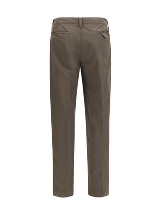 Prada Garment-Dyed Cotton Trousers - Green