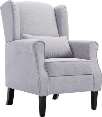 vidaXL Sessel Hellgrau Stoff - Vidaxl