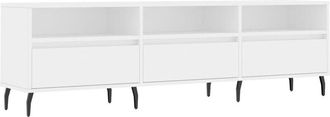 vidaXL Meuble tv blanc 150x30x44,5 cm bois dingénierie