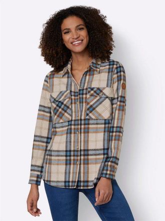 Witt Klassische Bluse Flanell-Bluse Langarm
