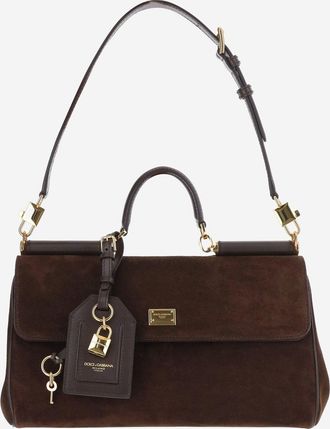Dolce & Gabbana Sac &agrave; main en daim moyen My Sicily