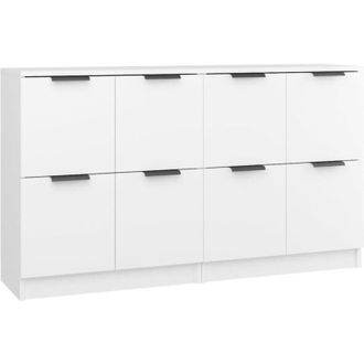 vidaXL Sideboards 2 Stk. Wei&szlig; 60x30x70 cm Holzwerkstoff - Vidaxl