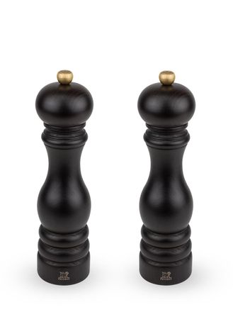 Peugeot Duo Paris - Pfefferm&uuml;hle + Salzm&uuml;hle 22 cm - Klassische Einstellung - Aufgewertetes Holz mit PEFC-Siegel - Franz&ouml;sische Herstellung - Farbe Schokolade