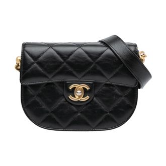 Chanel Pre-owned 19 Crossbody Quilted Lambskin Leather - - Pre-owned - Damen - Schwarzk - ONE SIZE