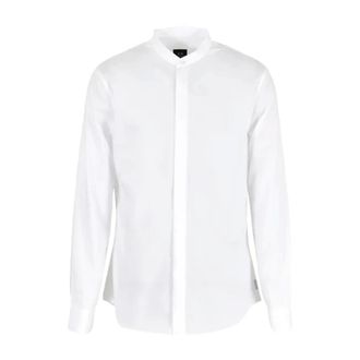 A|X Armani Exchange Homme, Chemises, Blanc, Taille: XL Chemise Casual en Popeline Stretch