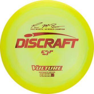 Discraft Dsicrafts ESP Vulture Paul McBeth 6X Signature Series 173-174 Gram Distance Driver Golf Disc, Farben k&ouml;nnen variieren