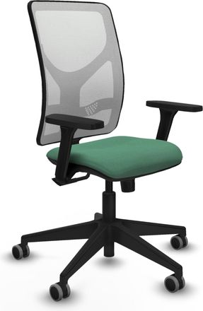 Piqueras y Crespo B&uuml;rostuhl, gr&uuml;n, mit 3D-Armlehnen, h&ouml;henverstellbare Lendenwirbelst&uuml;tze, ausgestattet mit 3 Positionen und Schneideschaum, mit Rollen von 65 mm, Parke