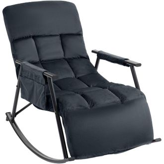 Clp Chaise &agrave; bascule Cathy Noir Velours