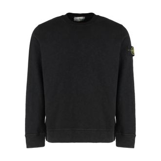 Stone Island SweaT-shirt &agrave; col rond avec &eacute;cusson signature - Homme - Sweatshirts et sweats &agrave; capuche - Noir - Taille: 2XL