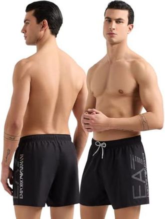 Emporio Armani EA7 7M000550 Maillot de bain pour homme, Noir/argenté, 3XL