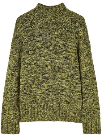 Jil Sander pull en laine &agrave; col roul&eacute; - Vert